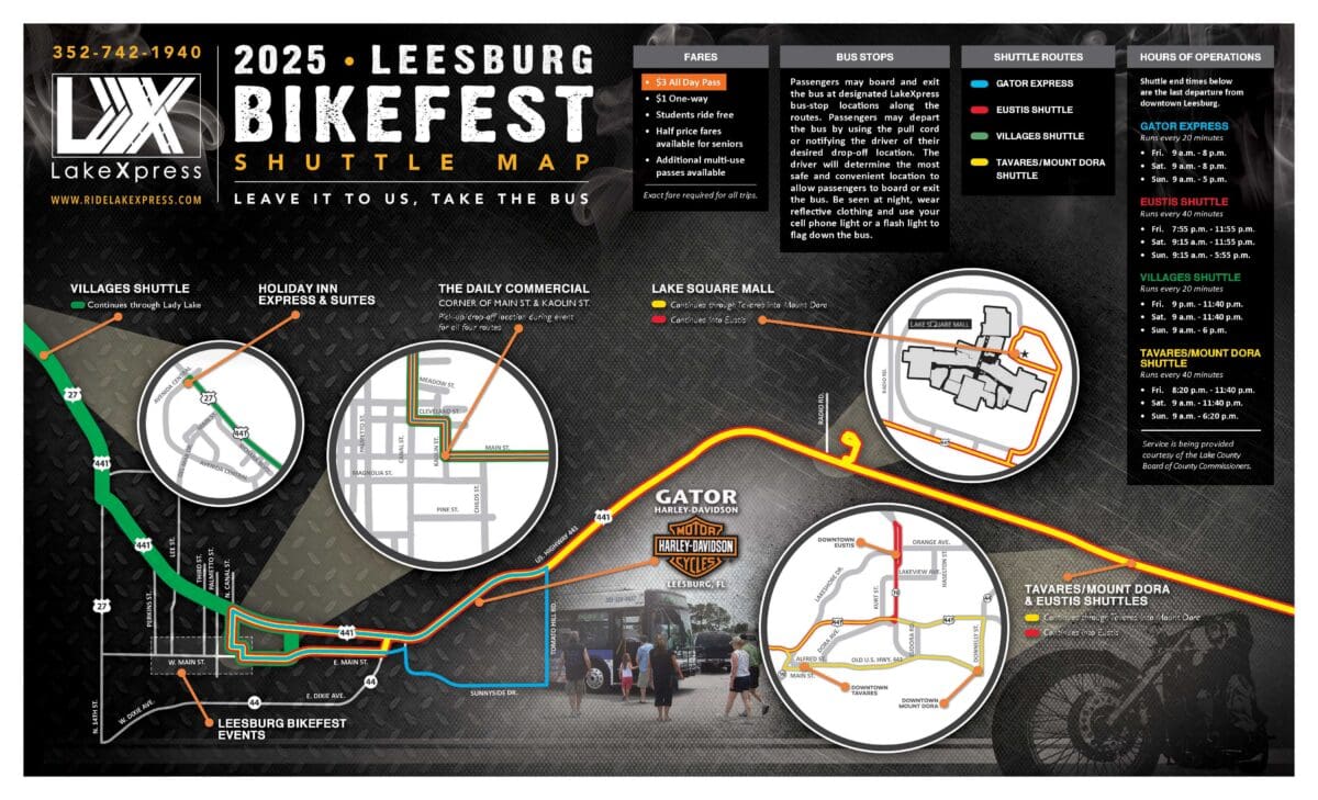 LEESBURG BIKEFEST SHUTTLE MAP - Leesburg Bikefest 2026